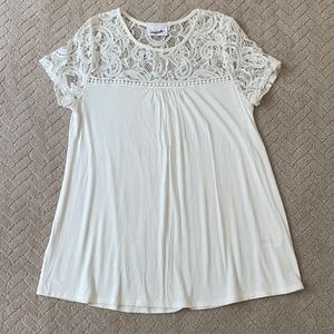 Tops | White Lace Top | Poshmark